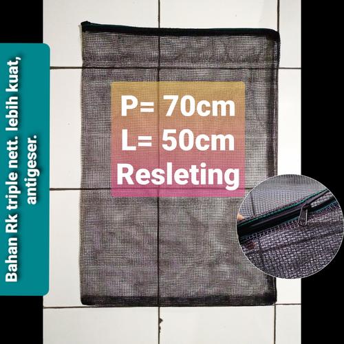 Jual Waring pembungkus media filter. Ukuran 70cm x 50cm Resleting ...
