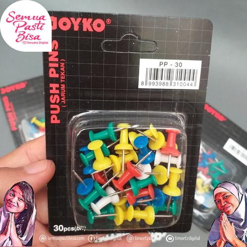 Jual Push Pin JOYKO PP-30 / Pushpin Jarum Tekan Paku Mading PP-30 ...