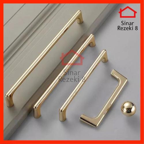 Jual Handle Tarikan 2161-128 Laci GOLD Minimalis Knob Pintu Lemari Emas ...