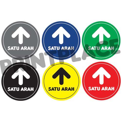 Jual STIKER PENUNJUK ARAH JALAN PANAH SATU ARAH WARNA SOLID 20CM - Abu ...