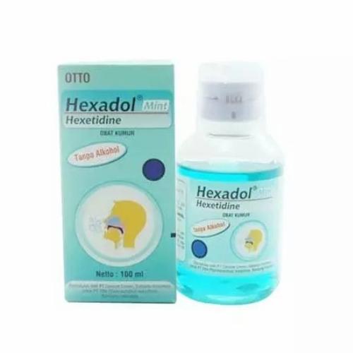 Jual HEXADOL MINT 100 ML obat mulut dan tenggorokan, seperti radang ...