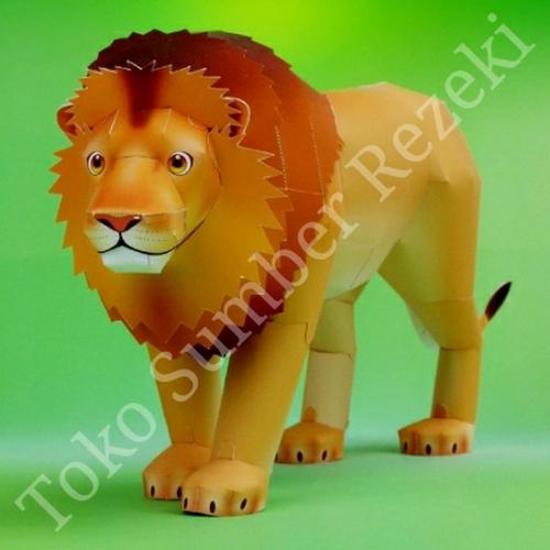 Jual Figure Lion Papercraft 3D Paper Craft Boneka Patung Singa Puzzle ...