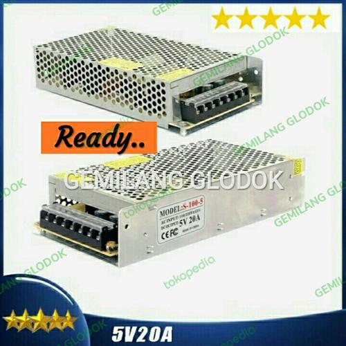 Jual NEW POWER SUPPLY 5V 20A / Switching PSU 5volt 20amper LED High ...