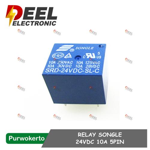 Jual RELAY 24V 10A 5PIN SRD-24VDC FOR PROJECT ARDUINO AND ELECTRONICS ...
