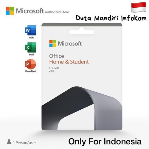 Promo Microsoft Office Home and Student 2021 Original 1 PC Mac I 1 User ...