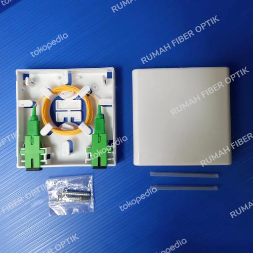 Jual roset 2 core lengkap pigtail SC APC/roset 2core fiber optic ...