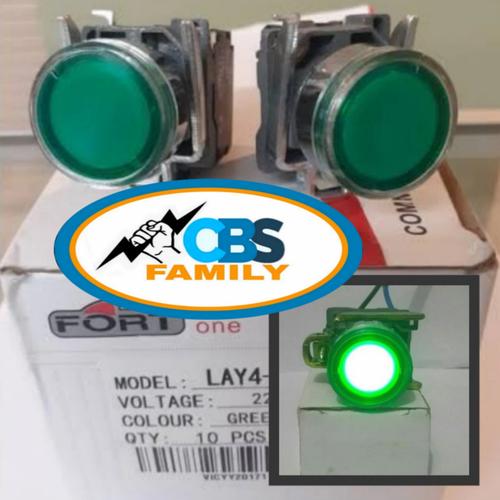 Jual Fort Push Button Illuminated LED LAY4BW3361 / Push Lamp 22mm 220V ...