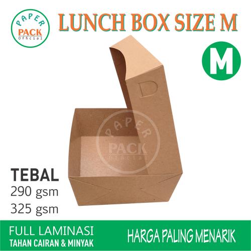Jual paper lunch box LAMINASI dus craft dus makanan ayam packaging ...