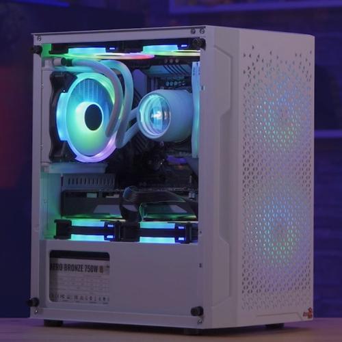 Jual AEROCOOL TRINITY MINI WHITE V2 FRGB TEMPERED PC CASE GAMING ...
