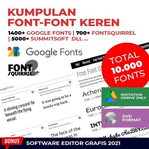 Jual Paket font kumpulan font-font terbaik untuk print desain sosmed ...