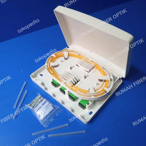Jual roset 4 core lengkap pigtail SC APC/roset 4core fiber optic ...