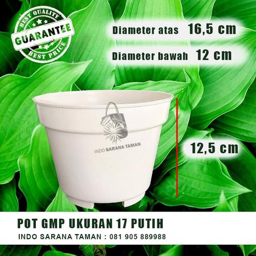 Jual POT PUTIH POLOS GMP 17 Pot Tanaman Pot Bunga GROSIR POT PLASTIK ...