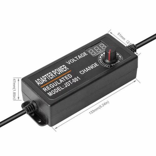Jual Adjustable Adaptor 3V 12v 24V 3-24V DC 2A Power Supply Voltmeter ...