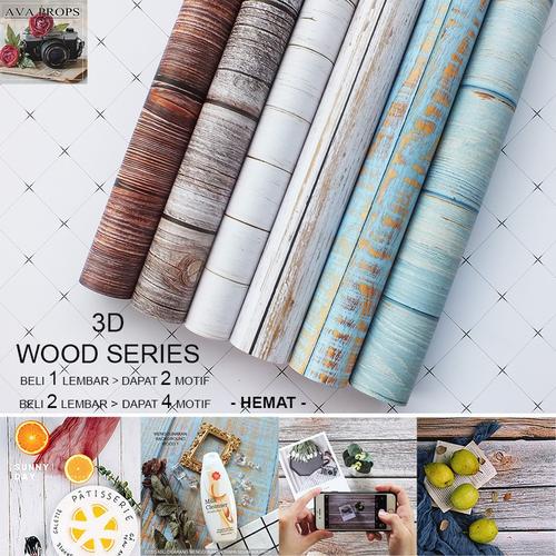 Jual Background Alas Foto 3D Motif Kayu DOUBLE MOTIF DUA SISI Uk ...