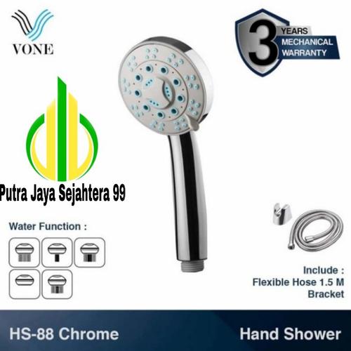 Jual VONE HS-88 Chrome Shower Set Hand Shower Mandi Hand Multi fungsi ...