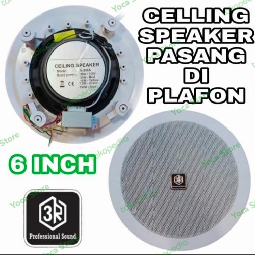 Jual Ceiling Speaker 3R Profesional Sound 6 Inch Speaker Plafon ...