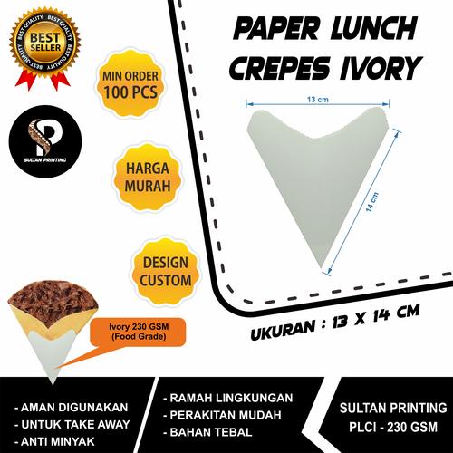 Jual PAPER LUNCH CREPES / TEMPAT MAKAN CREPES / KEMASAN CREPES - Kota ...