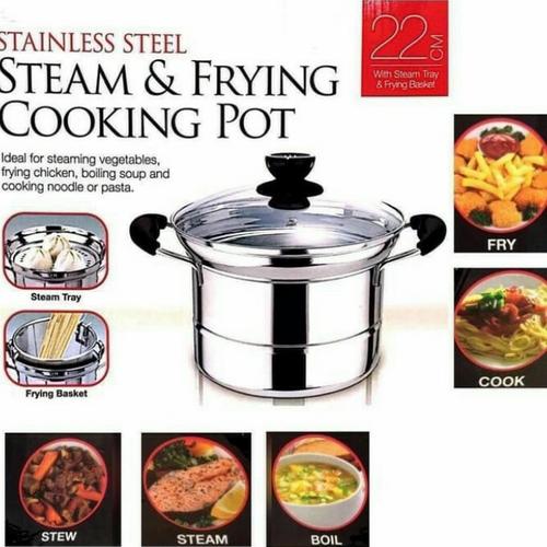 Jual Steam & Frying Cooking Pot Deep Fryer 22cm - Jakarta Timur ...
