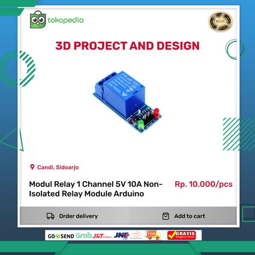 Jual Modul Relay 1 Channel 5V 10A Non-isolated Relay Module Arduino ...
