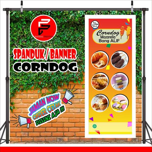 Jual spanduk banner makanan corndog ukuran 0,6 x 1,6 m - Kab. Bandung ...