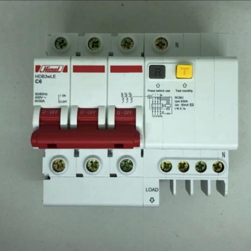 Jual RCBO ( elcb + mcb) circuit breaker Himel 30ma 3P+N 6A-40A - rcbo ...