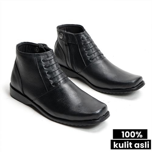 Jual Sepatu Boot Pria Boots Kerja Formal Boot Pantofel Pria KULIT ASLI ...