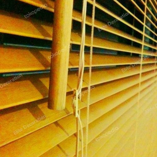 Jual Tirai Krey kayu Wooden blind merk sharp point - Pilih Warna - Kota ...