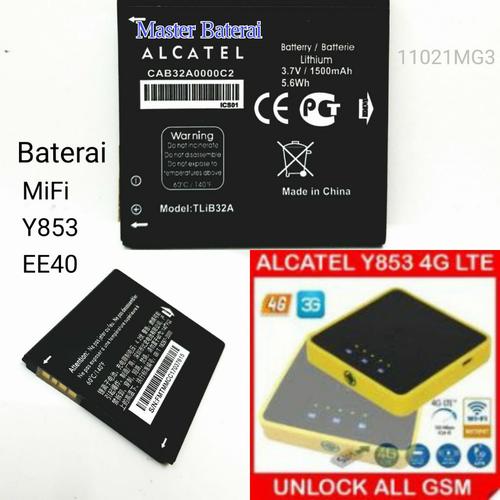 Jual Baterai Buat Modem Alcatel Mifi Y853 EE40 Model TLiB5AB TLiB32A ...