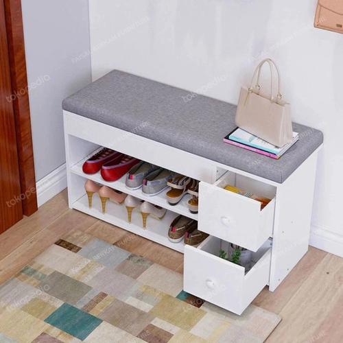 Jual rak sepatu minimalis modern 2 laci,bench sofa minimalis modern rak ...