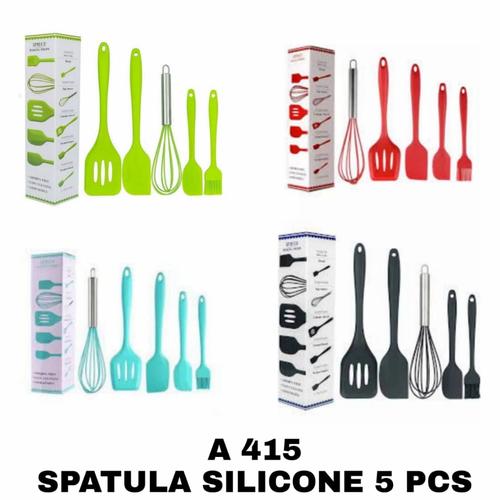 Jual Spatula Set Silicon 5 Pcs Tahan Panas Kitchen Utensil Sutil ...
