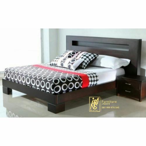 Jual tempat tidur 120x200 kayu jati minimalis dipan ranjang jati ...