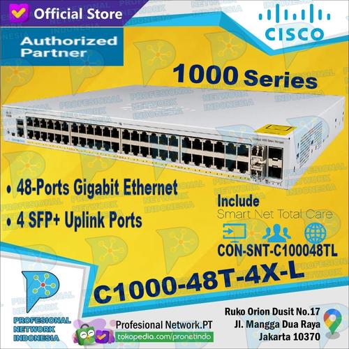 Promo Cisco C1000-48T-4X-L Catalyst 1000 Series Switch - Unit Only Cicil 0% 3x - Jakarta Pusat ...