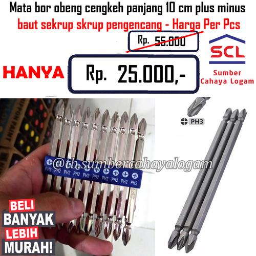 Jual mata bor cengkeh panjang 10 cm plus minus baut sekrup skrup ...