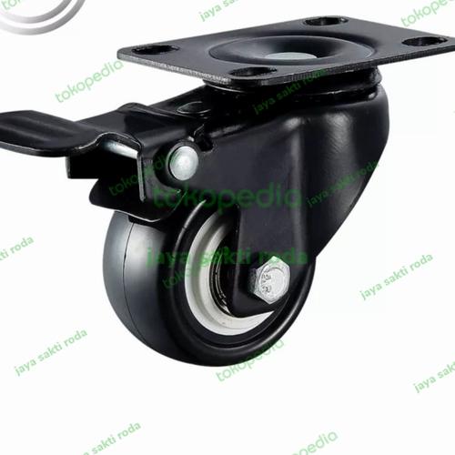 Jual Roda caster pvc 2 inch hitam putar+rem - Jakarta Barat - Jaya ...