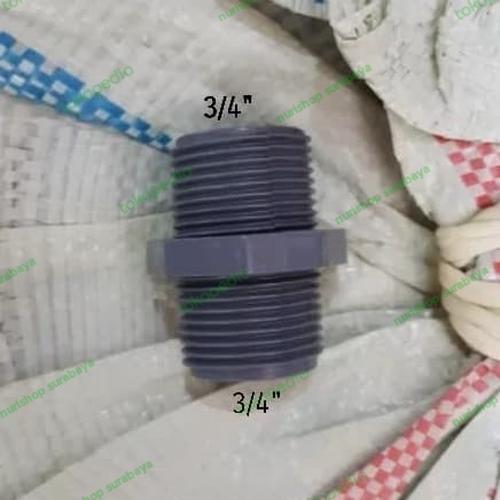 Jual Double Neple pvc 3/4"/ Dobel nepel/ double nepel pvc 3/4" - Kota ...