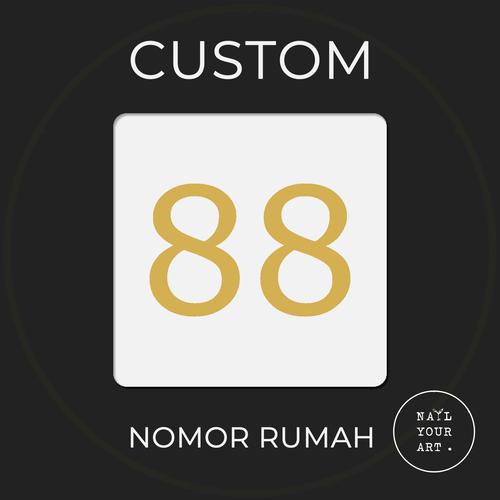 Jual CUSTOM SIGN NOMOR RUMAH - Custom NOMOR Sign Board Akrilik 14.5 x ...