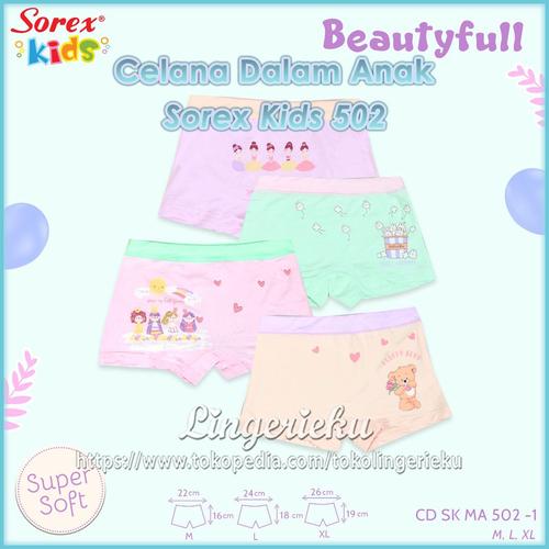 Jual Celana Dalam Anak Perempuan Tipe Boxer Sorex 502 - Random, XL ...