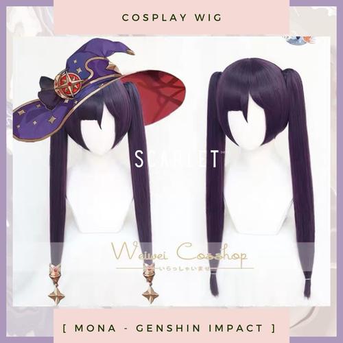 Jual PO Wig Mona Megistus Genshin Impact Twintail Extention Stelar ...