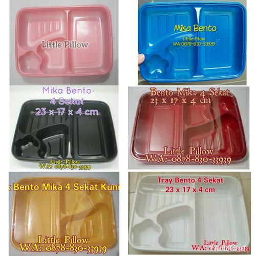 Jual (4s Putih) Tray Bento Sekat Putih- Box Bento - Mika Lunch Box ...