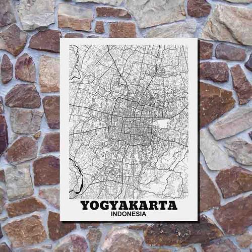 Jual Peta Map Kota Yogyakarta Poster - Hiasan Dinding - Bisa Custom ...