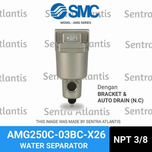 Jual SMC Water Separator w.Bracket & Auto Drain, 3/8" l AMG250C-03BC ...