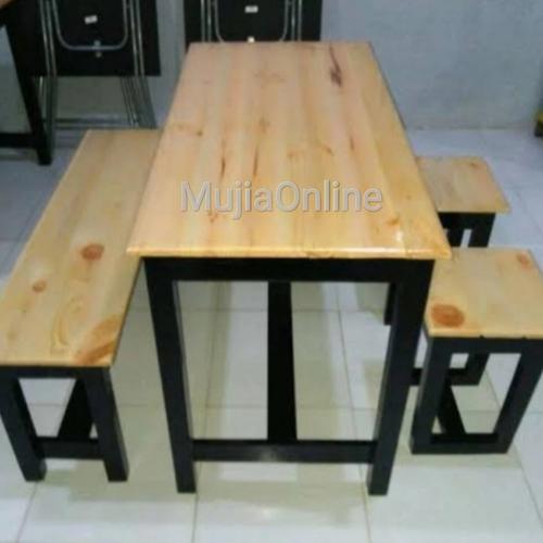 Jual Meja Kursi Besi Bangku Kayu Kuat Kafe Warkop Kantin Restaurant ...