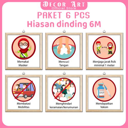 Jual Decor Art Hiasan Dinding Paket 6pcs 6M Poster Gaya Minimalis 15x15 ...