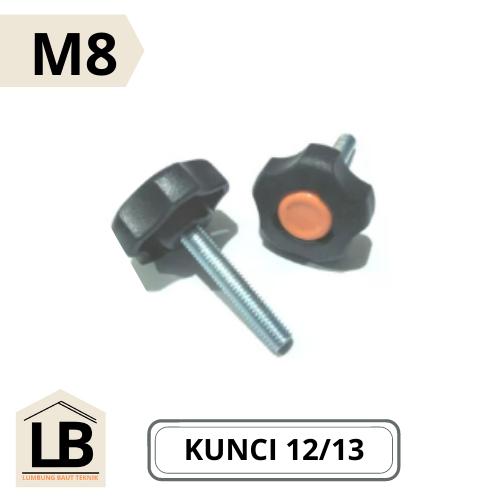Jual BAUT KNOB STAR M8 - KNOB STAR KUNCI 12 / 13 - KNOP STAR - BAUT ...