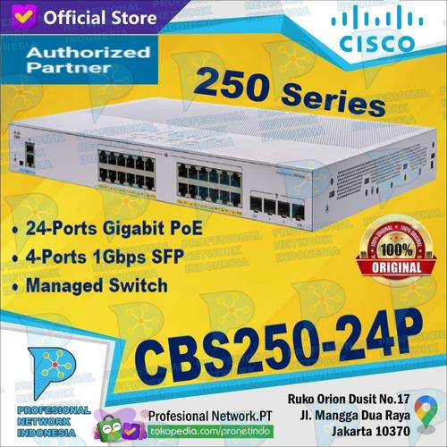Promo CISCO CBS250-24P Cisco Bussines Smart Swtich CBS250 - Unit Only ...