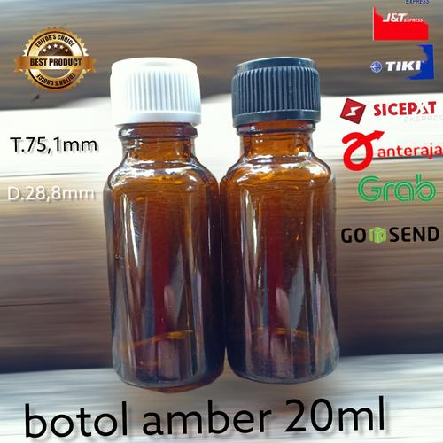 Jual botol kaca 20ml coklat amber tutup ulir import - Jakarta Selatan - Pb pusatbotol | Tokopedia