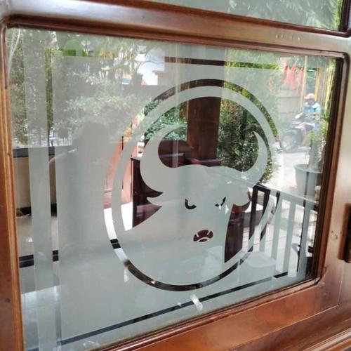 Jual stiker custom/sandblast/digital printing/cutting sticker sandblast ...