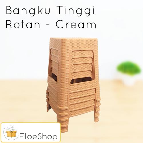 Jual Bangku / Kursi Baso Plastik Model Rotan - Abu-abu - Kota Bandung ...