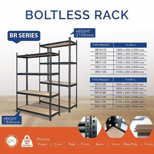 Jual BOLTLESS RACK Rak Gudang 4 Susun Level Panjang 1,8 Meter Lebar ...