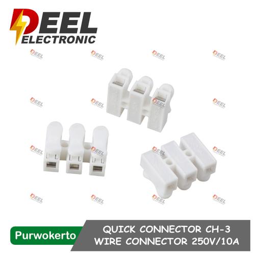 Jual QUICK CONNECTOR CH-3 WIRE CONNECTOR 250V/10A SAMBUNGAN KABEL ...